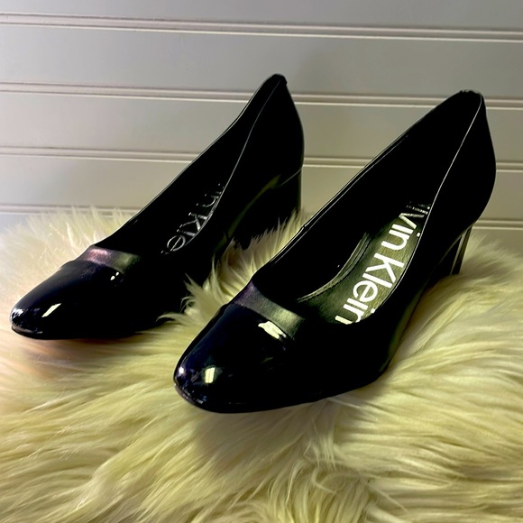 Calvin Klein | Shoes | Calvin Klein Black Kcumeliar Patent Leather Toe ...